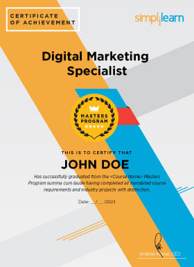 Masters in Digital Marketing Online | Simplilearn